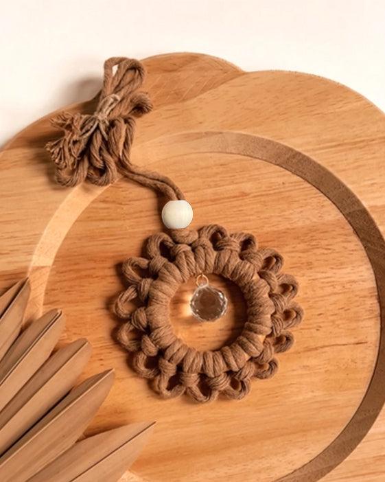 Flower Suncatcher Hanging Diffuser with Oil | Latte – Rustic Rays Candle Co.