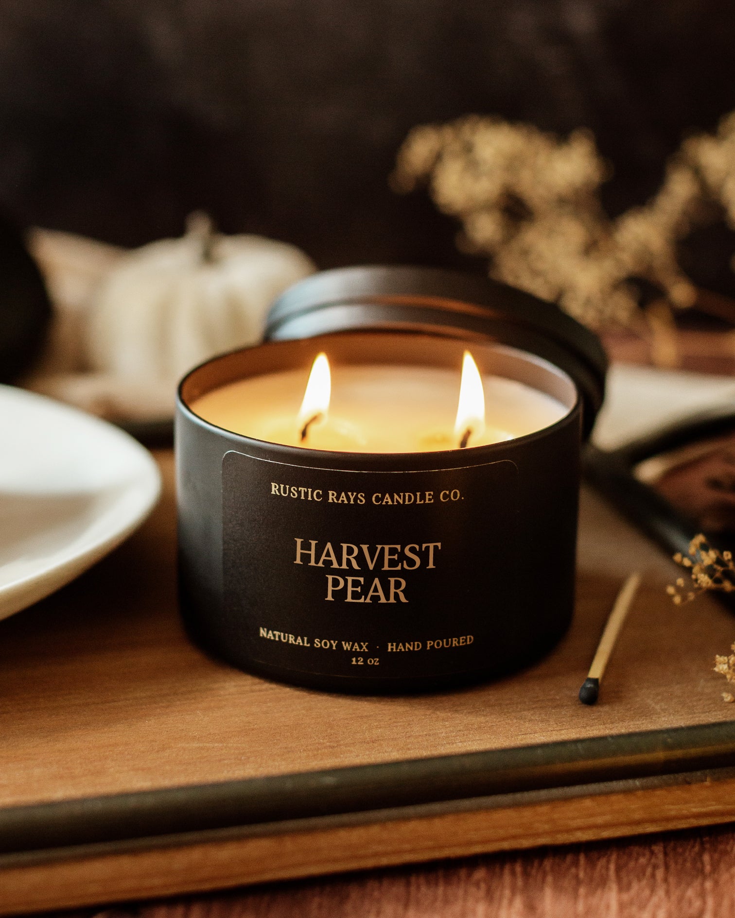 Harvest Pear Candle | 12 oz Tin – Rustic Rays Candle Co.