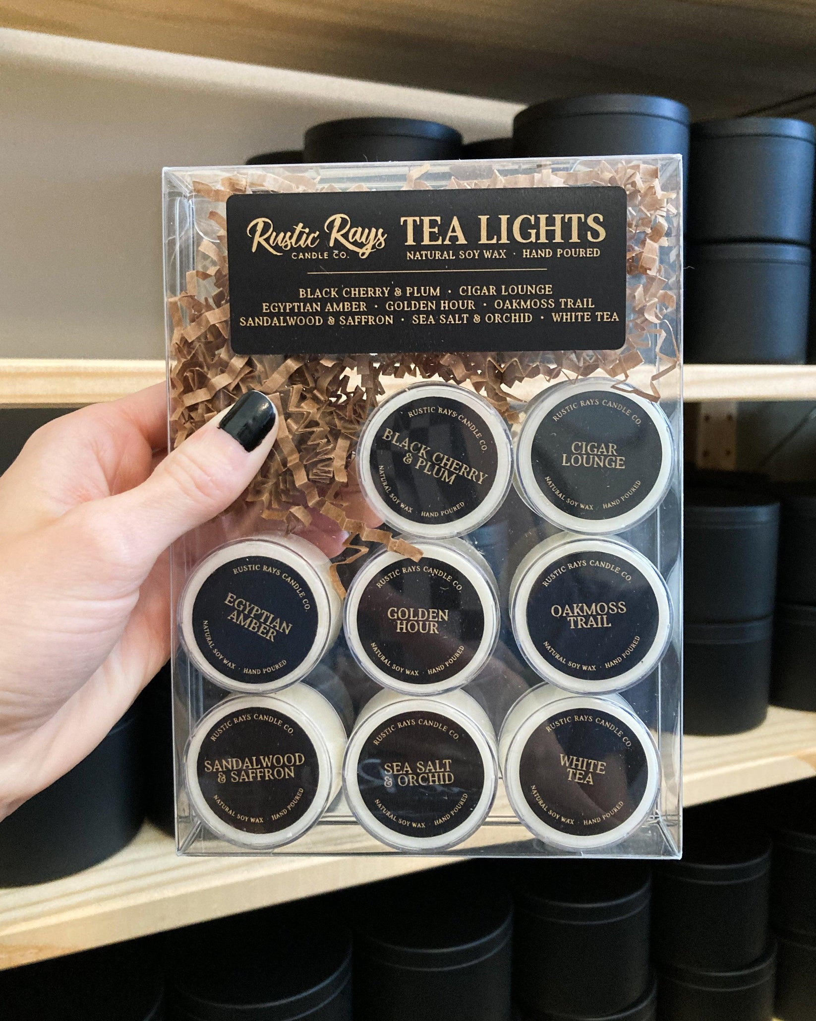 Signature Scents Sample Box | Tea Lights – Rustic Rays Candle Co.